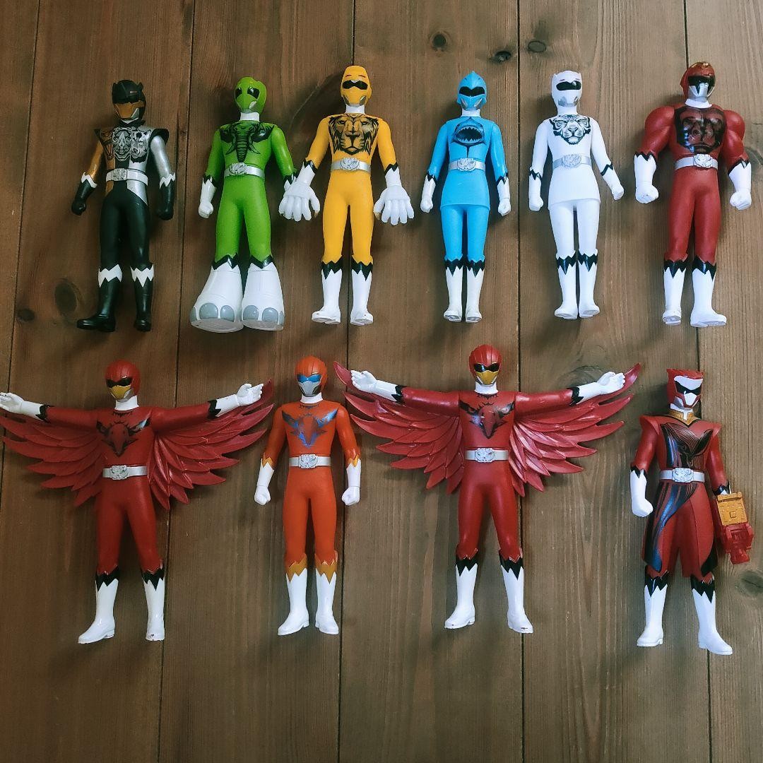 Power Rangers Doubutsu Sentai Zyuohger Figure Set 10pcs Japan Soft ...