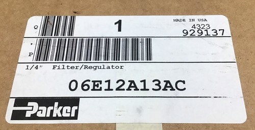 148329 Parts Only Parker 06E12A13AC Filter/regulator 1/4 NPT 150 PSI ...