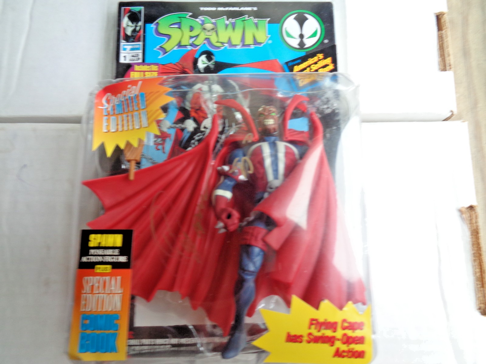SPAWN BLUE COSTUME Variant Figure GREG CAPULLO SIGNED Autograph 1994 ...