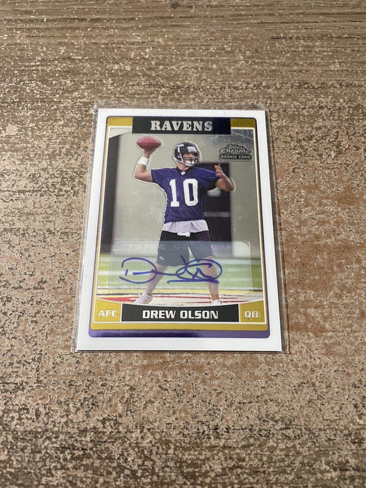 Drew Olson - 2006 Topps Chrome Rookie Autograph AUTO RC #264 - RAVENS ...