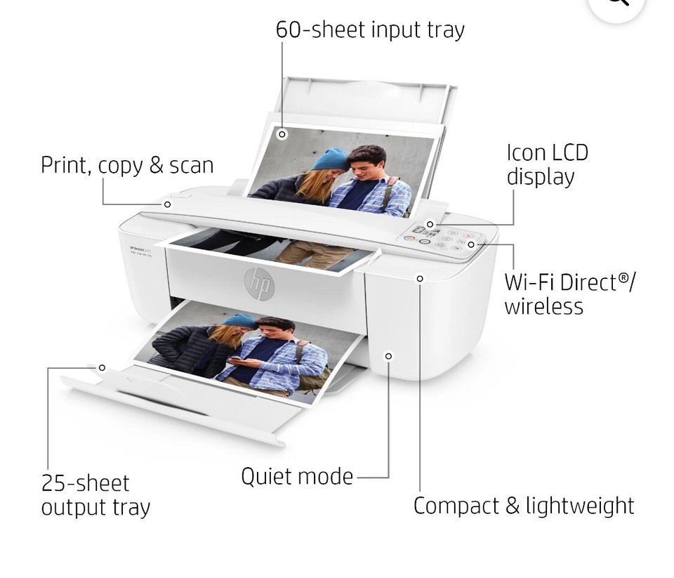 HP DeskJet 3700 All-in-One Printer | eBay