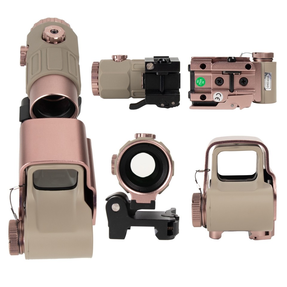 558+G45 Holographic Sight w/ 5x Magnifier Red Green Dot Holo Clone Full ...