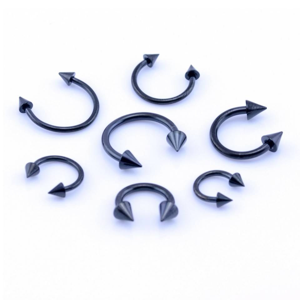 Horseshoe Bar Circular Barbell Lip Nose Septum Ear Ring Various Sizes ...