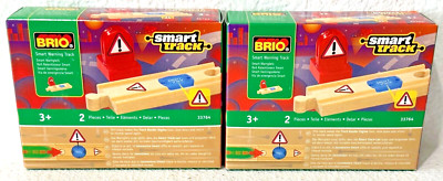 New 2 Packs of 2 Brio Smart Track Smart Warning Track #33764 Wooden ...