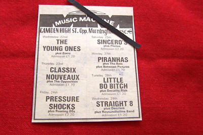 CLASSIX NOUVEAUX MUSIC MACHINE LONDON 1979 ORIGINAL VINTAGE GIG CONCERT ...