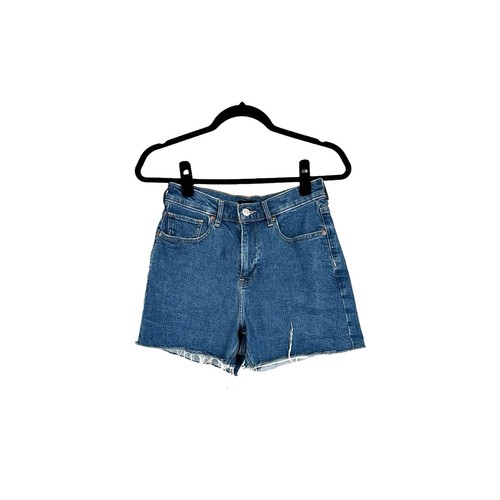 Express Denim Shorts Women's Size 2 Blue Wash High Rise Shortie Raw ...