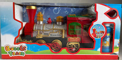 Kids Steam Train Locomotive Engine Bubble Blowing Battery Operated ...