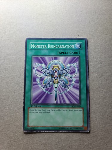 Monster Reincarnation - YSD-EN030 - 1st Edition - YuGiOh-HP | eBay