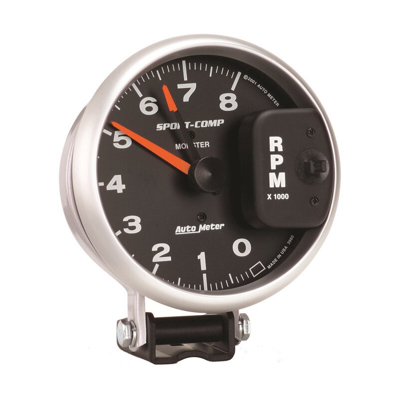 Autometer Sport-Comp 5in / 0-8K RPM / Pedestal w/Redline Tachometer | eBay