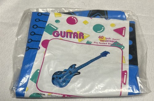 Vintage One Celebration Inflatable Guitar Toy Collectible 40" Blue | eBay