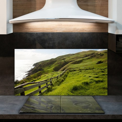 Glass Kitchen Splashback Tile Cooker Panel Sheep Pasture in New Zealand ...