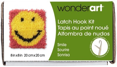 Spinrite Wonderart Latch Hook Kit 8inchX8inch Smile 1 Pack of 6 Piece ...