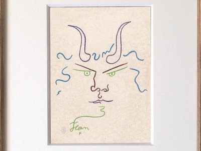 Jean Cocteau Drawing Male French Sketch Classical Greek faun faune ...