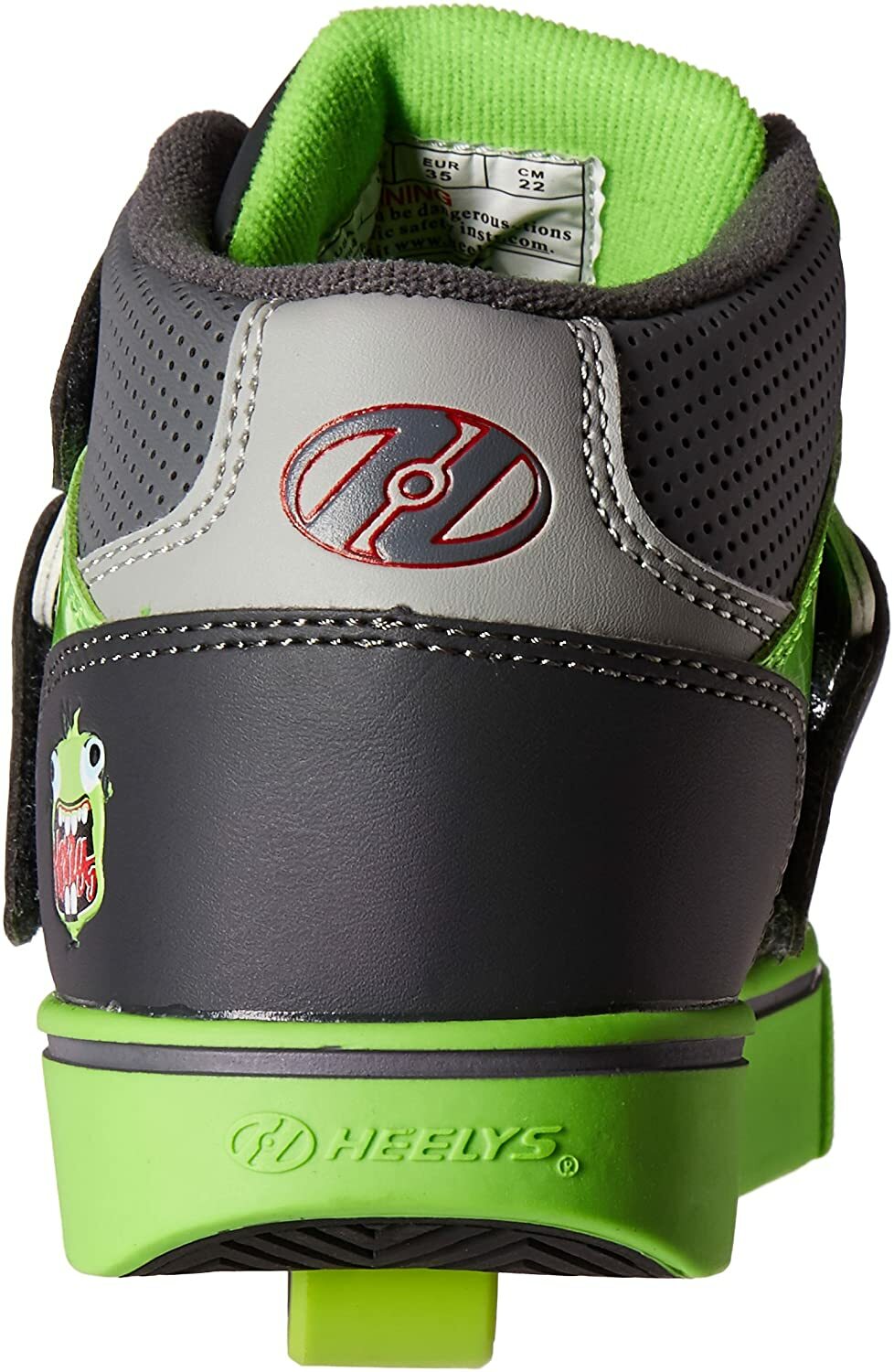 Heelys Tornado X2 Dark Grey/Light Grey/Green Heely Kids Shoe | eBay