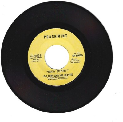 FUNK 45 RPM - LOU TOBY AND HIS HEAVIES - PEACH-MINT RECORDS " HEAVY STEPPIN' " | eBay
