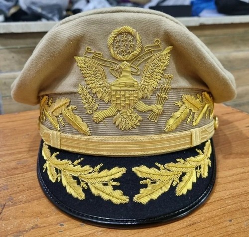 US Army Peak Cap General Douglas Macarthur's Uniform Military Khaki Hat ...