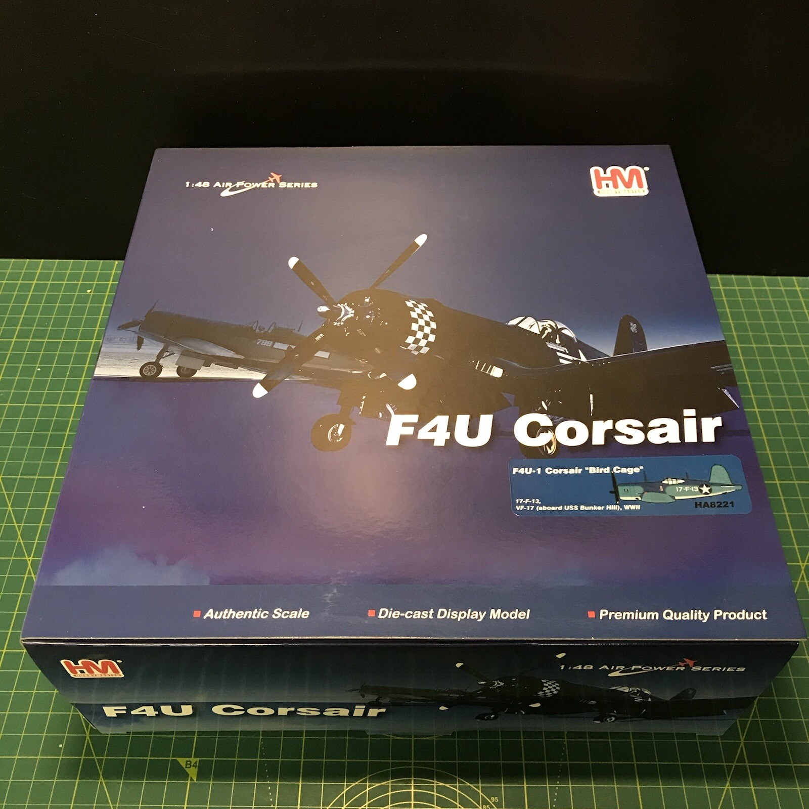 HOBBY MASTER HA8221 1/48 F4U-1 Corsair Bird Cage 17-F-13 VF-17 USS ...