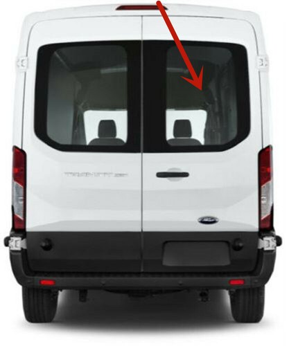 Fit 2015-2025 Ford Transit Mid/High Roof Back Glass Passenger Right ...