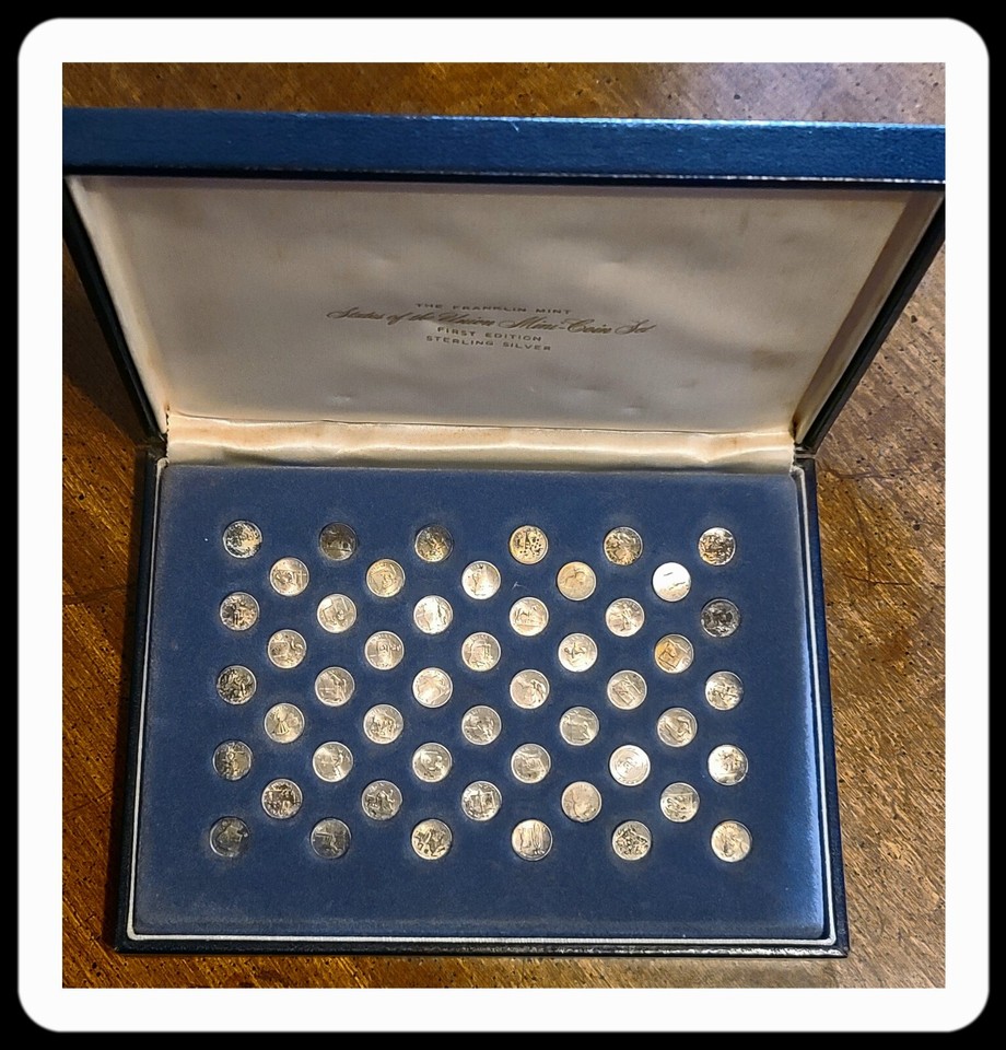 Franklin Mint States of Union Silver Mini Coin State Seal set | eBay