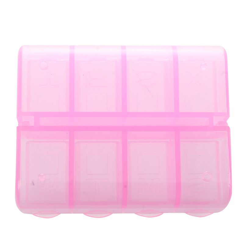 Plastic Rectangle 8 Compartments 7 Days Medicine Pill Box S4A69551 | eBay