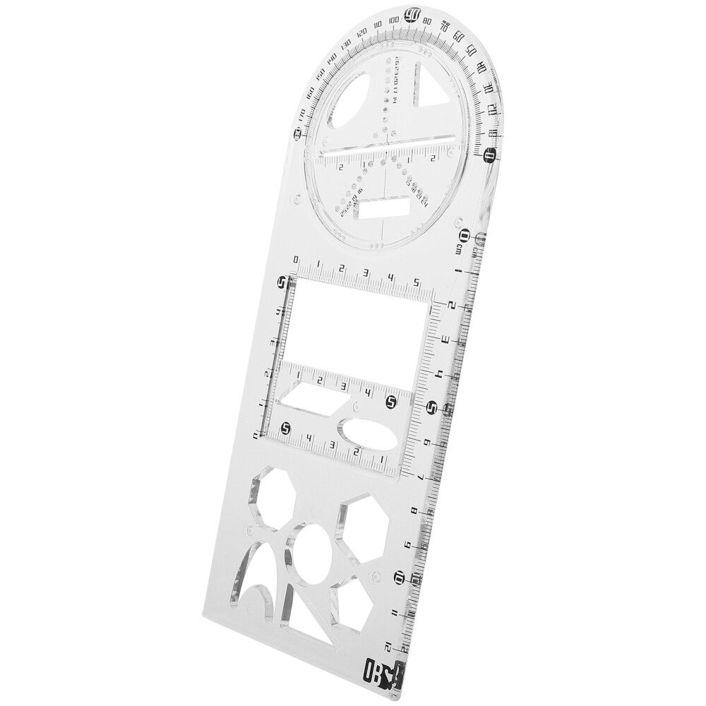 Plastic Multifunctional Geometric Ruler Student Stencils Architecture ...