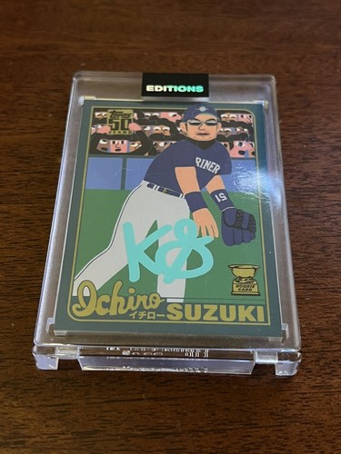 Topps Project 2020 Ichiro by Keith Shore Artist Auto Teal #2/20! | eBay