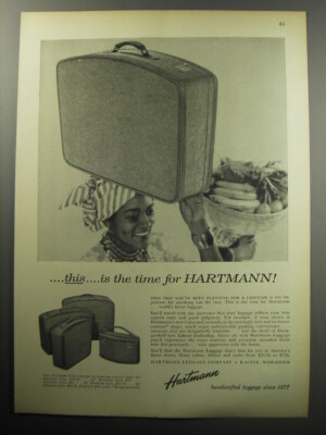 1957 Hartmann Luggage Ad - This.. is the time for Hartmann | eBay