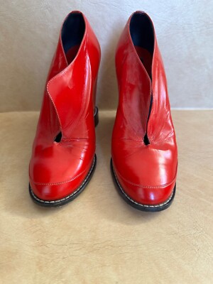 Chloe Cherry Red wedge heels with low cut vamp Size 36 | eBay