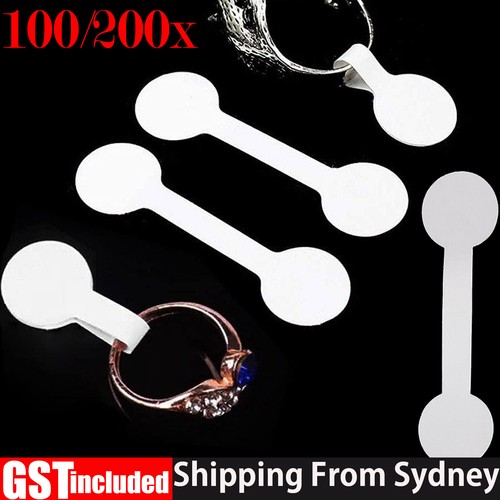 200PCS White Jewellry Ring Jewelry Tag Sticker Self Adhesive Pendant ...