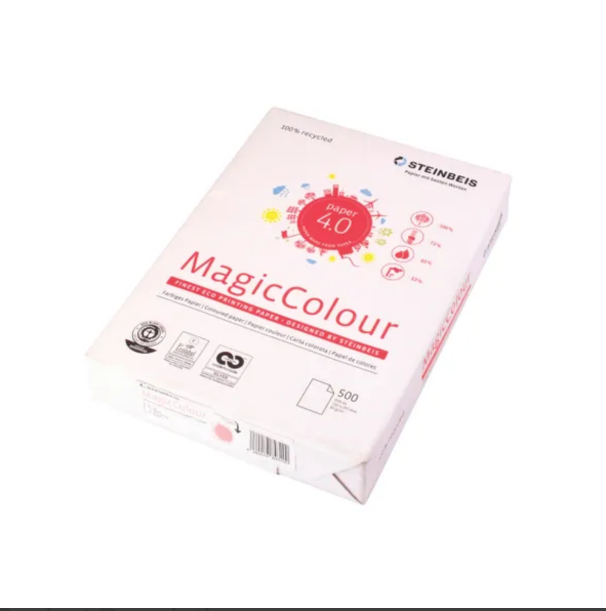 Steinbeis Magic Coloured Paper A4 80 gsm Pink 500 Sheets - Free 24h ...