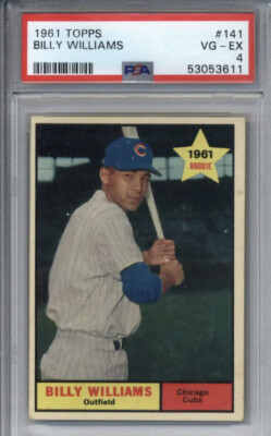 1961 Topps #141 Billy Williams Rookie Chicago Cubs PSA 4 VG - EX | eBay