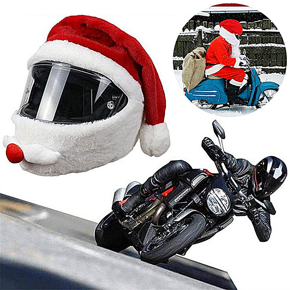 Christmas Helmet Cover Santa Claus hat For Motorcycle Motorbike Helmet ...