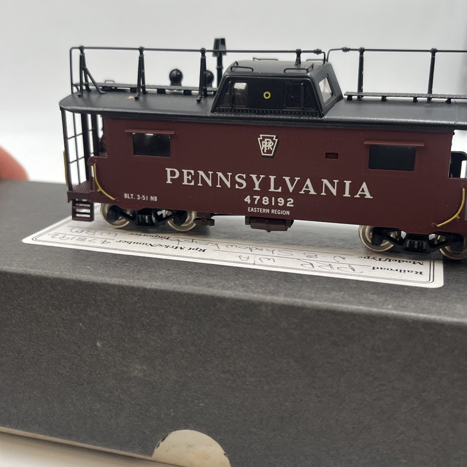 Ho Scale brass Freight PRR Caboose N-8 Shadow Keystone No couplers Woo ...