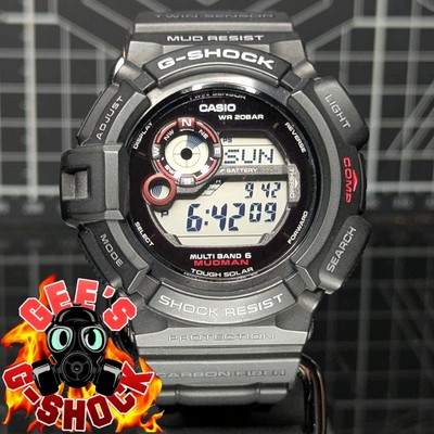 Casio G-Shock GW-9300 Carbon Fibre Solar Multiband Mudman Black Red GW ...