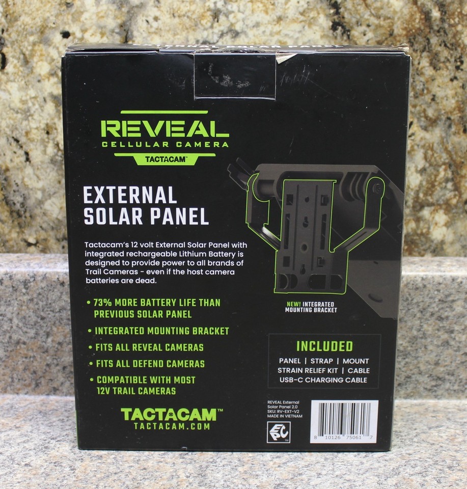 Tactacam Reveal Cellular Camera External Solar Panel | eBay