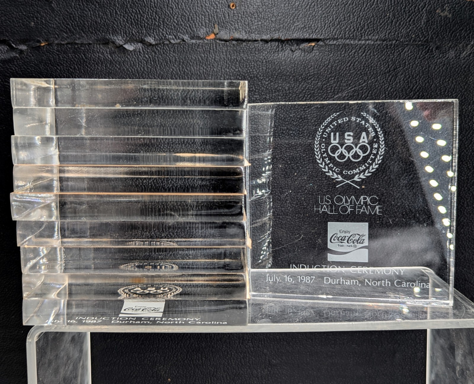 10 Lucite Coca-Cola U.S. Olympics Hall Of Fame Durham, NC Convention ...