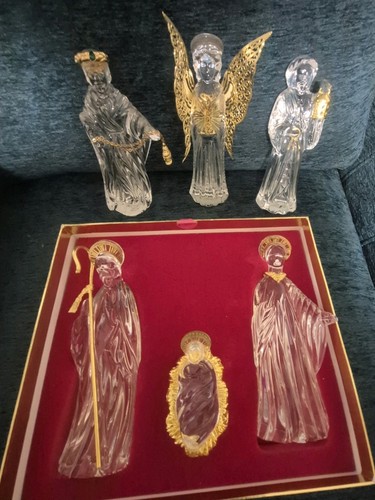6 Piece Full Lead Crystal Nativity Scene by Gorham - Very Heavy | eBay