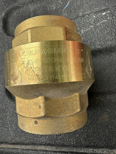 EUROBLOCK 100002 Brass Threaded 2in Npt Check Valve, NEW | eBay