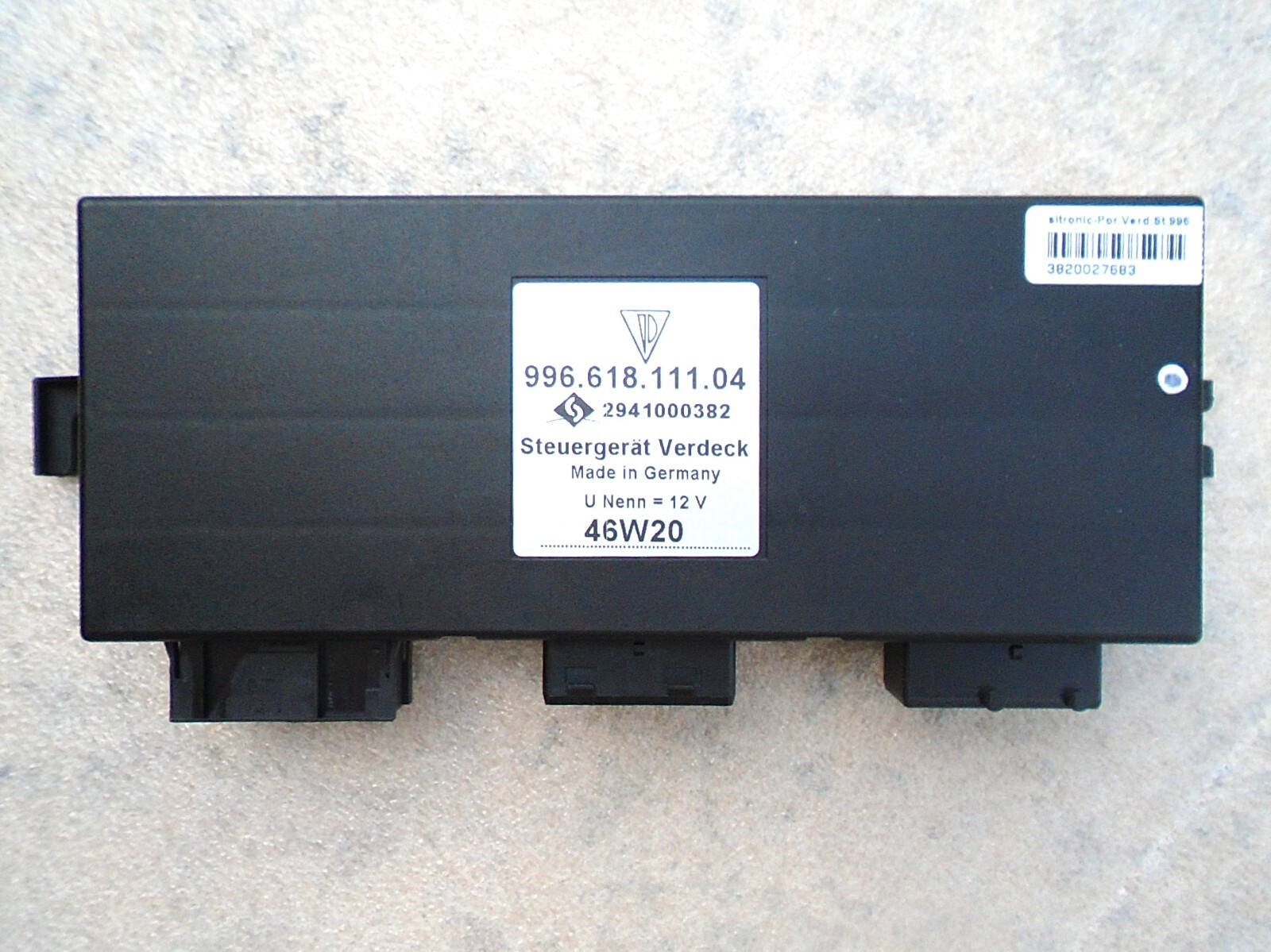 PORSCHE 996 98 05 CONVERTIBEL CONTROL UNIT CARRERA S TURBO S 996 618 ...