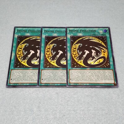 Yugioh Divine Evolution EGO1 1st Edition Ultra Rare 3 Card Playset NM ...