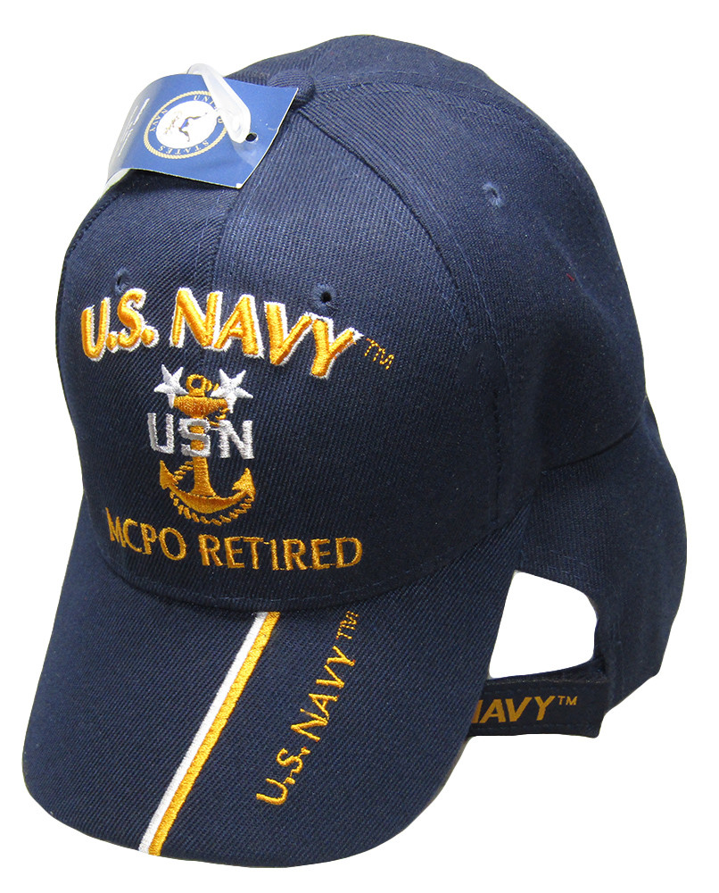Blue US Navy MCPO Master Chief Petty Officer Retired Hat Ball Cap ...