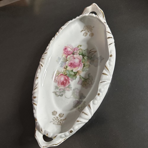 Oval Hand Painted Small Serving Dish With Curled Edges. Hand painted ...