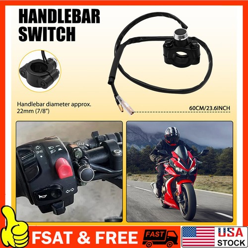 Universal Motorcycle 12V Switch Horn Handlebar Mount Push Button ...