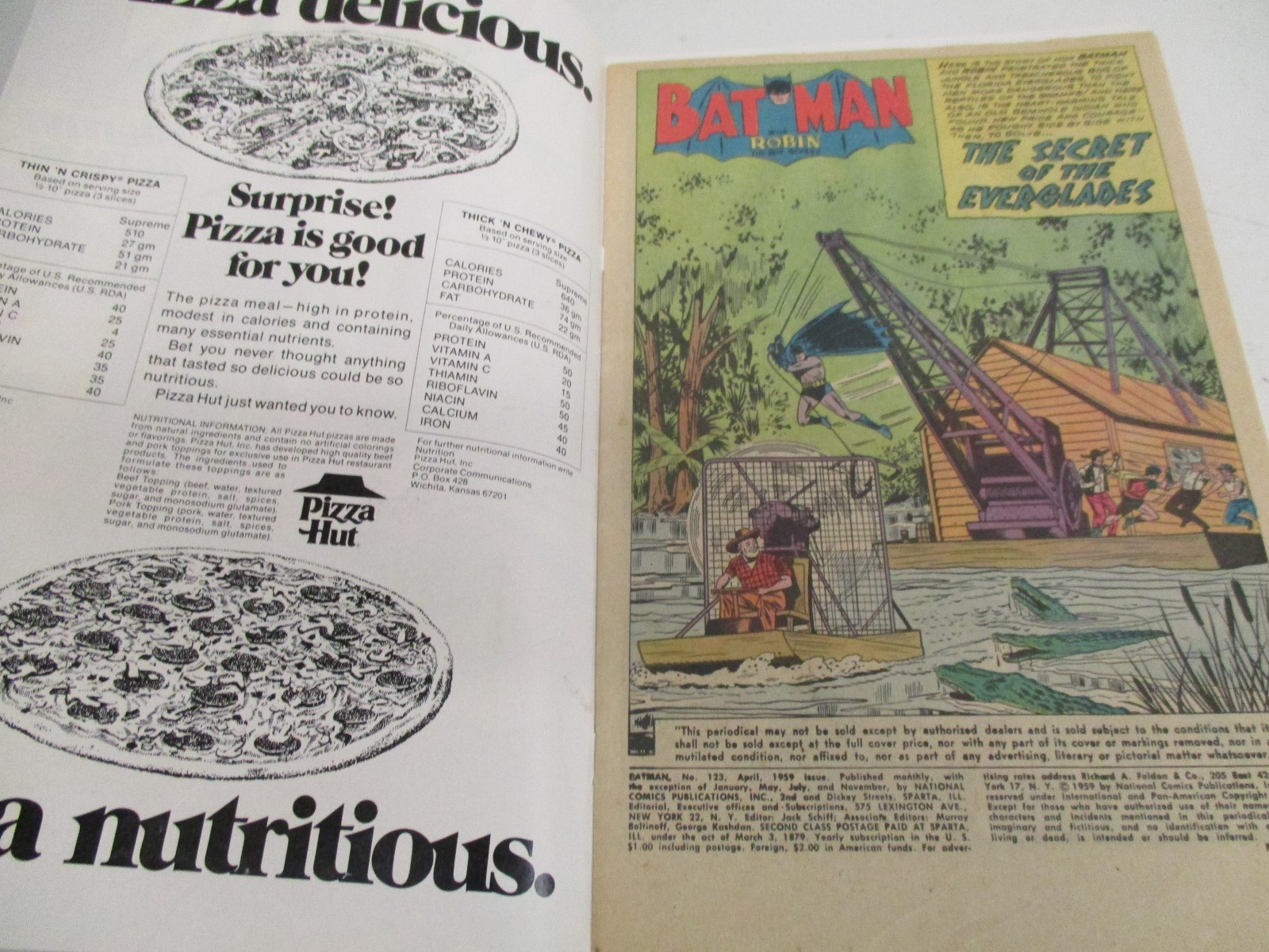 Batman #123 - 'Pizza Hut' 'Collector's Edition' Vol.1 | eBay