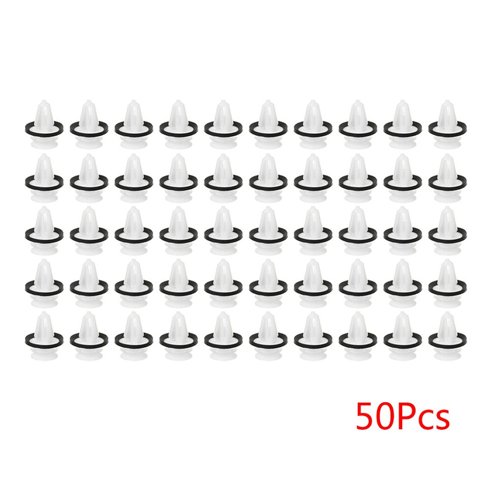 Front/Rear and L/R Door Panel Clips White & Black Nylon 50pcs For Ford ...