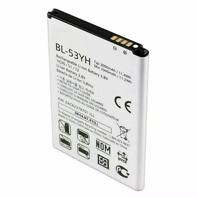 New OEM Spec BL-53YH Battery for LG G3 D850 D851 D852 D855 LS990 VS985 ...