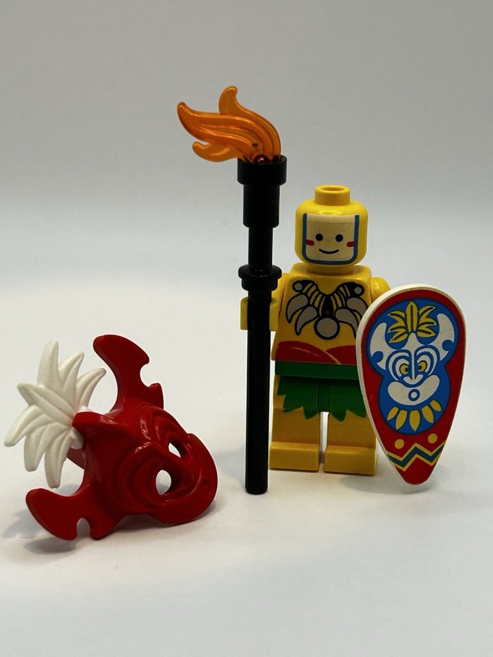 LEGO Pacific Islander with Tiki Torch and Shield | eBay