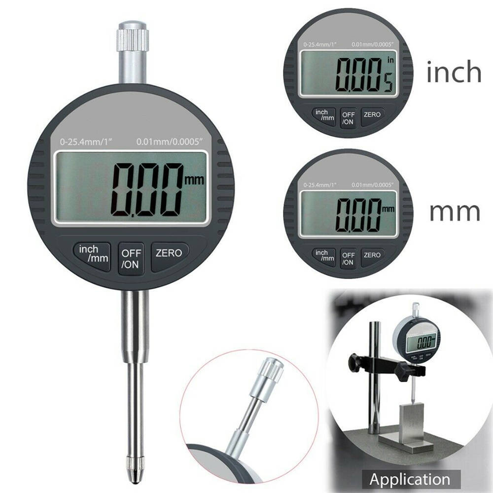 0-25.4mm/1'' Digital Probe Range 0.01mm/0.0005'' Dial Indicator Clocks ...