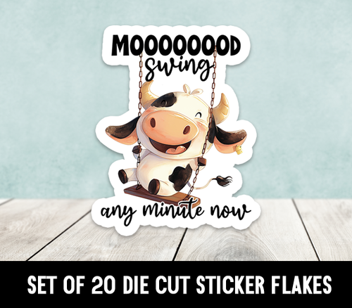 Mood Swing Cow Die Cut Stickers Happy Mail - Set of 20 | eBay