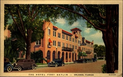 Hotel Fort Gatlin ~ Orlando Florida FL ~ unused 1940s linen postcard | eBay
